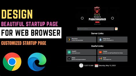 Design A Beautiful Customized Startup Page For Your Web Browser Html
