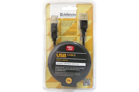 Usb кабель Defender Usb04 06pro Usb2 0 Am Bm 1 8м 87430 выгодная цена отзывы характеристики