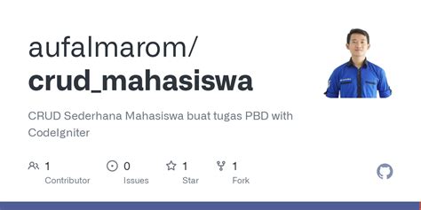 GitHub Aufalmarom Crud Mahasiswa CRUD Sederhana Mahasiswa Buat Tugas PBD With CodeIgniter
