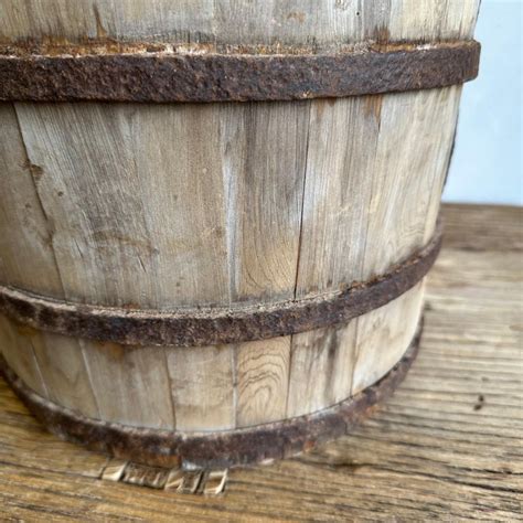 Vintage Wood Bucket With Metal Handle For Sale At 1stdibs