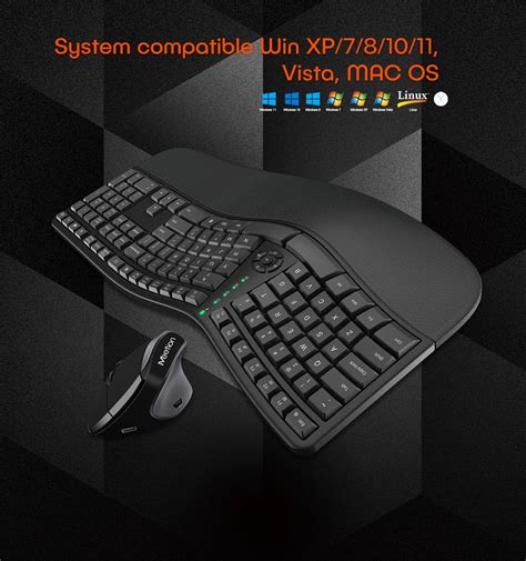 Meetion Directorc Ergonomic Spanish Keyboard 112 Keys Natural Typing Multimedia Shortcut Keys