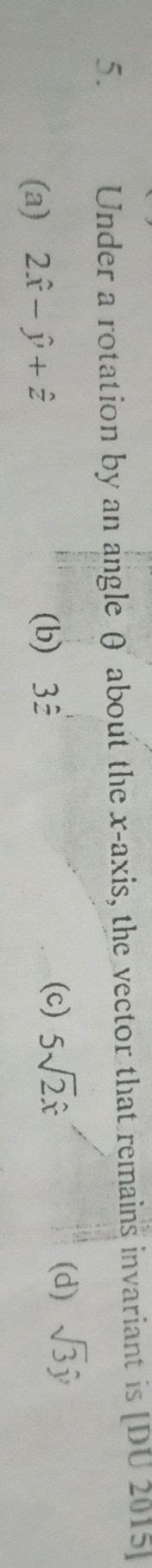 5 Under A Rotation By An Angle About The Studyx