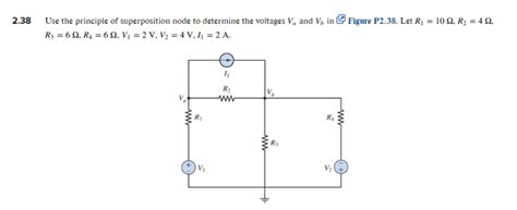 solved 38 use the principle of superposition node to