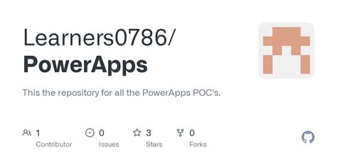 Github Learners Powerapps This The Repository For All The Powerapps Poc S