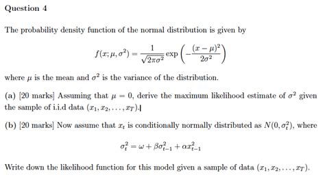 Solved Question The Probability Density Function Of The Chegg