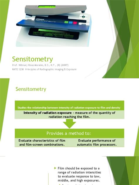 Sensitometry Pdf Radiography Exposure Photography