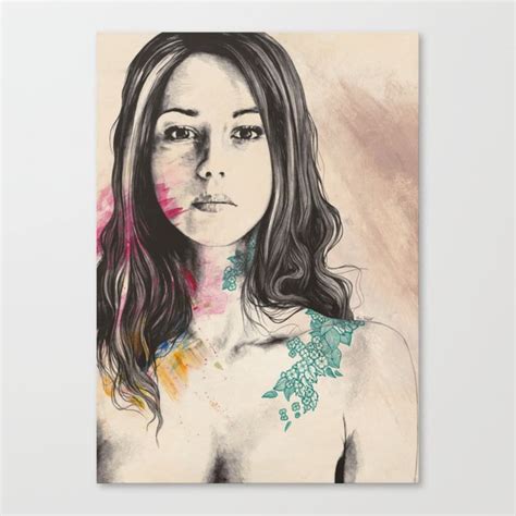Expressive Female Nude Portrait Tattoo Woman Realistic Etsy