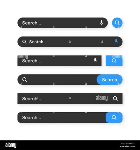 Various Search Bar Templates Dark Mode Internet Browser Engine With