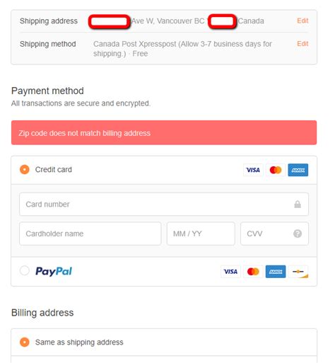 Zip Code Does Not Match Billing Address Meaning How To Fix It