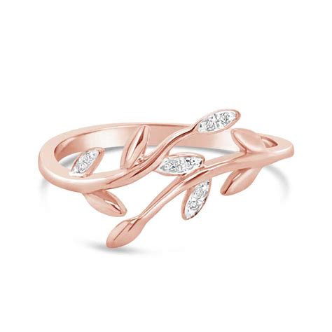 9ct Rose Gold And Diamond Vine Ring Diamonds Plus Jewellers