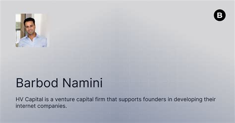 Barbod Namini Base Templates Investor Profile