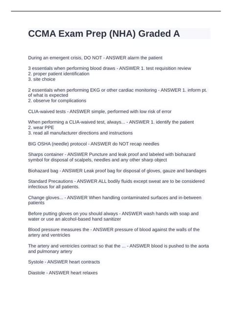 ccma exam prep questions and correct answers latest 2023 nursing stuvia us