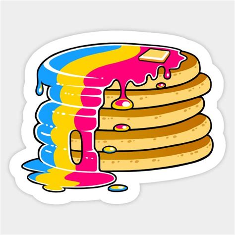 Pan Pansexual Pride Pancakes Lgbt By Flannmoriath Lgbt Sticker