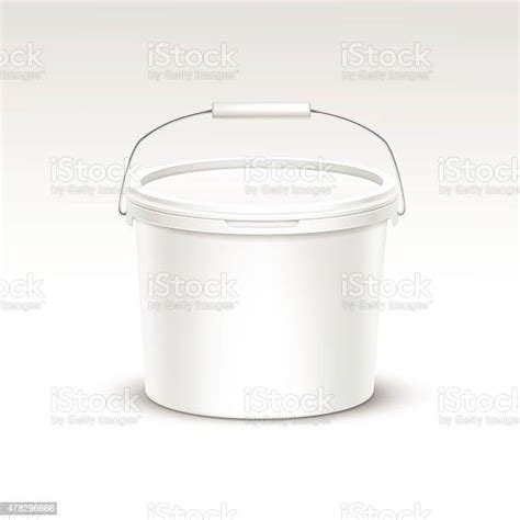 Vector Blank Plastic Bucket Container Packaging Stock Illustration