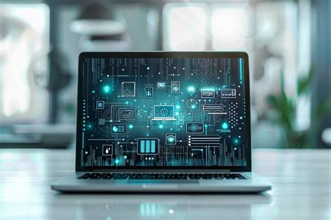 a laptop screen shows a map of the world with a lot of data on it stock