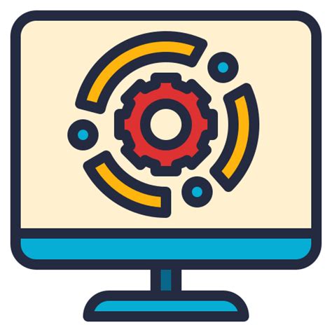 Computer Hardware Operation Software Systems Technology Icon