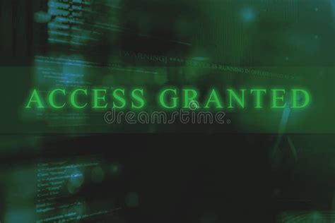 `access Granted` At Computer System Screen Stock Illustration Illustration Of Alarm Concept