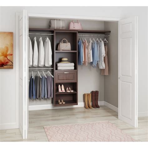 Allen Roth Hartford 5 Ft To 8 Ft W X 633 Ft H Java Solid Shelving