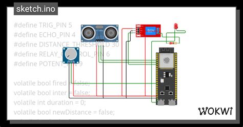 Ultrasonic Sensor Potentiometer Wokwi Esp32 Stm32 Arduino Simulator