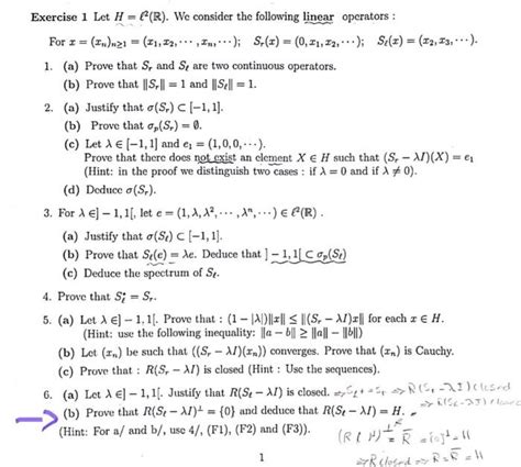 Solved Exercise 1 Let Hℓ2r We Consider The Following