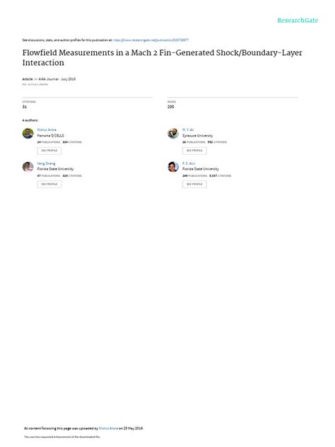 Shock Boundary Layer Interaction Pdf Boundary Layer Fluid Dynamics