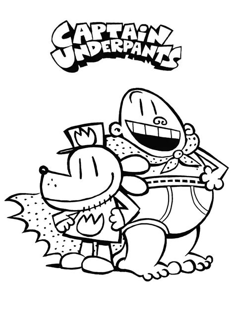 Two Friends Captain Underpants Coloring Pages