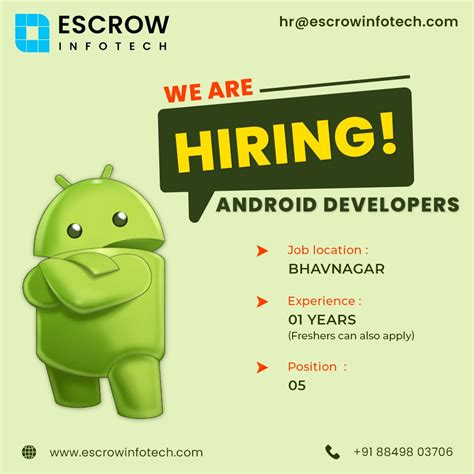 escrow infotech on linkedin hiring androiddeveloper bhavnagar