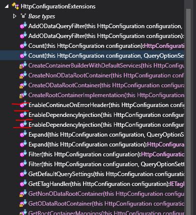 Net WebApi OData HttpConfiguration Extension Methods Missing Stack Overflow