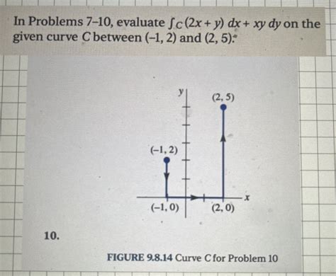 solved in problems 7 10 ﻿evaluate ∫c﻿ 2x y dx xydy ﻿on the