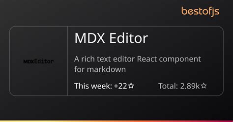 Best Of Js • Mdx Editor