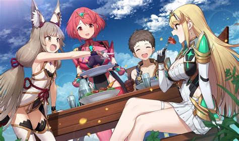 Pyra Mythra Nia Rex And Nia Xenoblade Chronicles And More Drawn By Green Danbooru