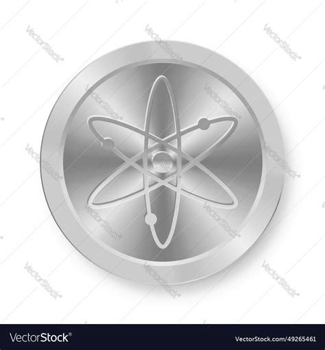 silver cosmos coin concept of internet web vector image