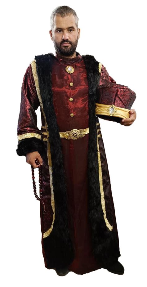 Yıldırım Beyazit Costume Sultan Outfit Claret Red Color Etsy