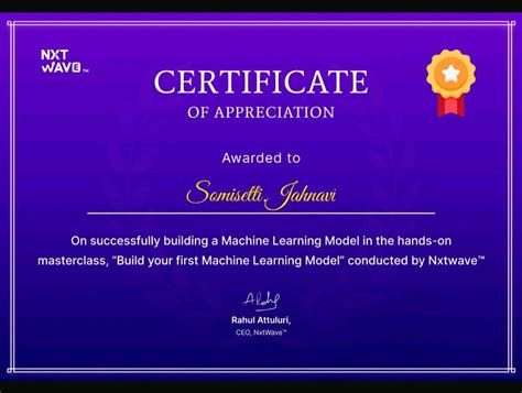 Somisetti Jahnavi On Linkedin Nxtwave Machine Voice Successfully