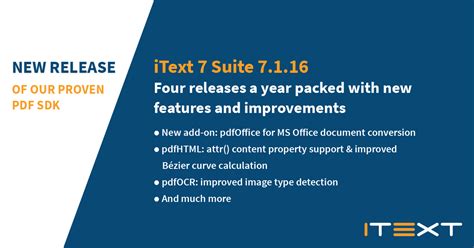 Itext Announcing The Release Of Itext 7 Suite 7116