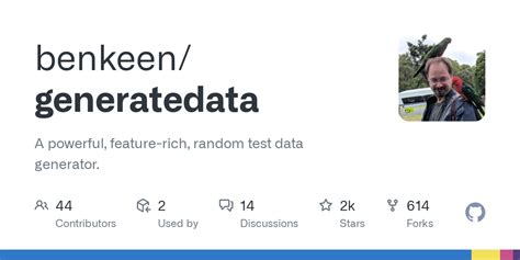 Github Benkeengeneratedata A Powerful Feature Rich Random Test