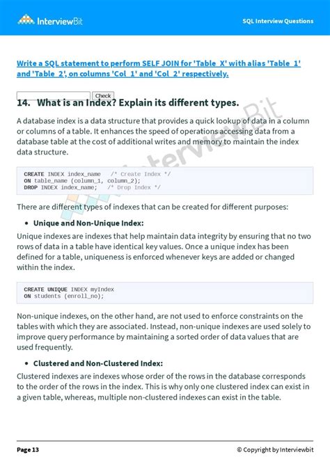 66 SQL Interview Questions PDF Connect 4 Programming