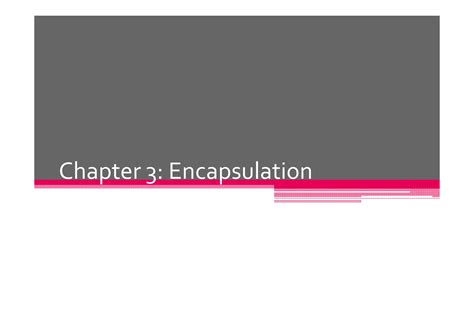 Chapter 03 Enscapsulation Ppt