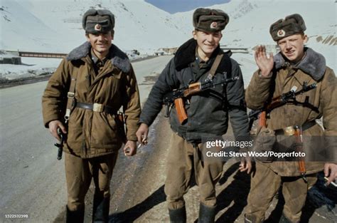 Armed Soviet Soldiers Serving In The Soviet Afghan War In Asmar