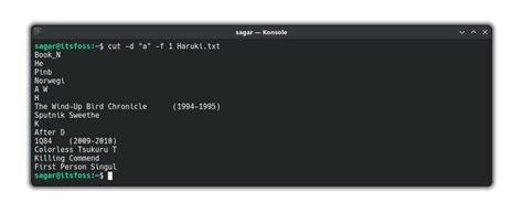 Cut Command Examples In Linux