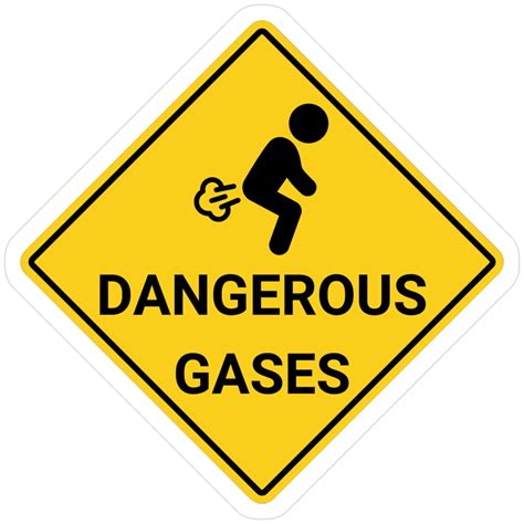 Funny Danger Fart Gas Warning Sticker In 2025 Dangerous Gas Fart