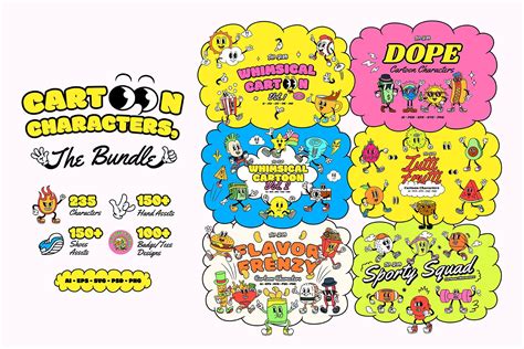 Cartoon Characters The Bundle Artofit