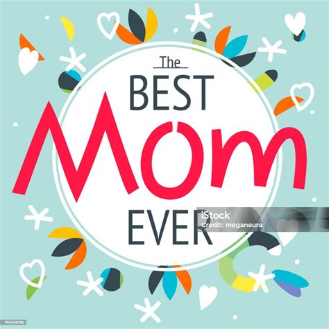 해피 어머니의 날 레이아웃 인사말 카드 디자인입니다 배경 글자와 프레임입니다 최고의 엄마도 전단지 카드 초대장 벡터 일러스트 레이 션 공휴일에 대한 스톡 벡터 아트 및 기타