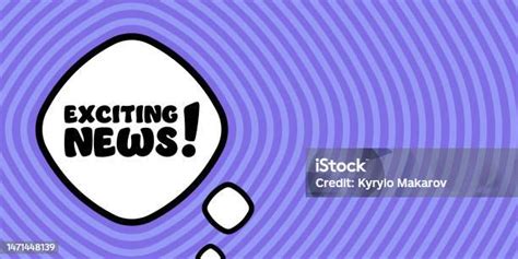 흥미로운 뉴스 배너입니다 흥미 진진한 뉴스 텍스트가있는 말풍선 사업 개념입니다 3d 그림입니다 원형 배경입니다 비즈니스 및 광고에 대 한 벡터 라인 아이콘입니다 컴퓨터