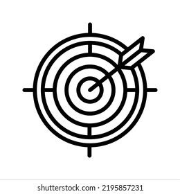 Target Icon Black Outline Vector On Stock Vector Royalty Free