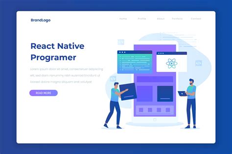 Flat Illustration Of React Native Graphic By Hengkil · Creative Fabrica