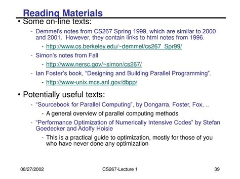 cs267 e233 applications of parallel computers lecture 1 introduction