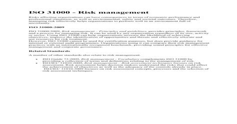 Iso 31000docx Pdf Document