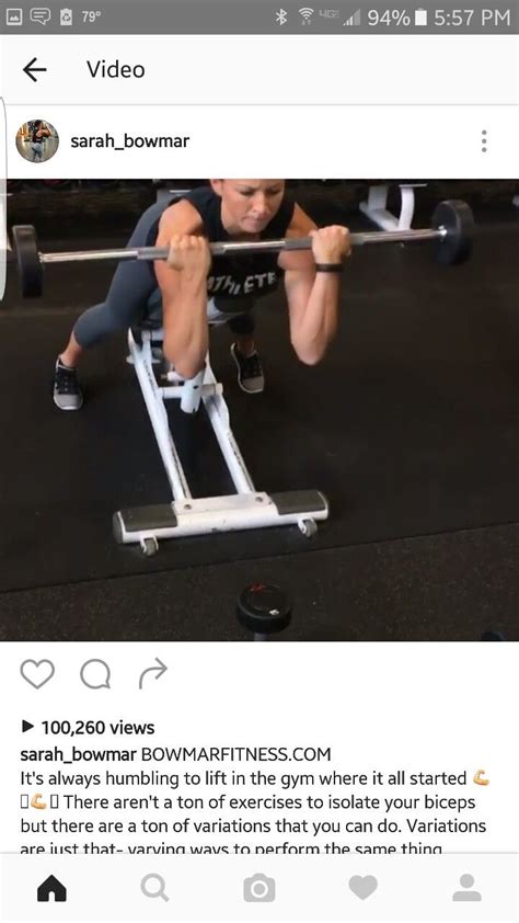 Isolated Bicep Curl Bicep Curls Biceps Sarah Bowmar