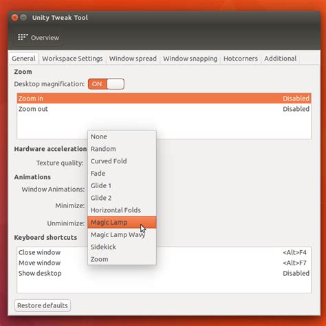 Ubuntu Unity Remix Day 3 Unity Tweak Tool